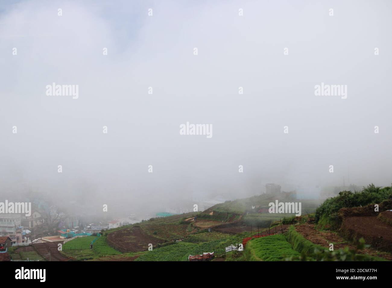 scenic cityscape of kodaikanal hill station, the famous hill station is ...