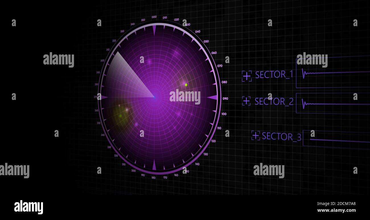 Enemy Aircrafts Or Ships Detected By Radar Scan Objects Speed And Location Monitoring