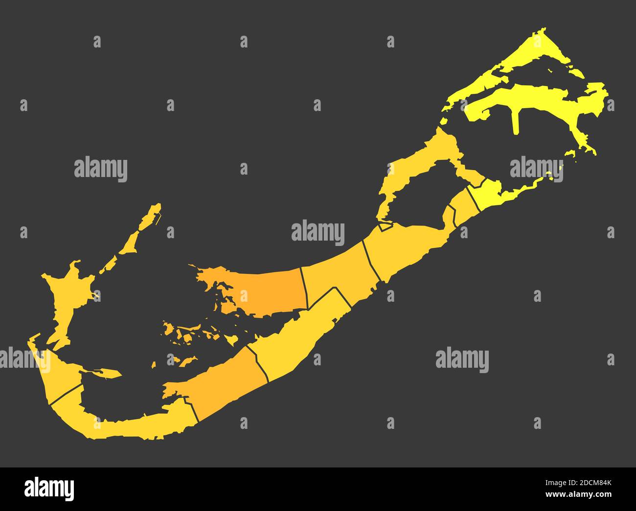 Bermuda population heat map as color density illustration Stock Photo ...