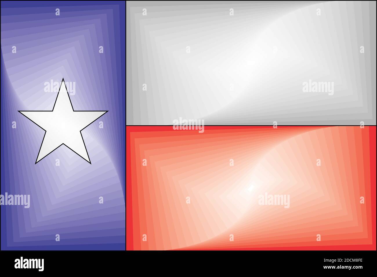 Texas Gradient Flag - Illustration, Three dimensional flag of Texas ...