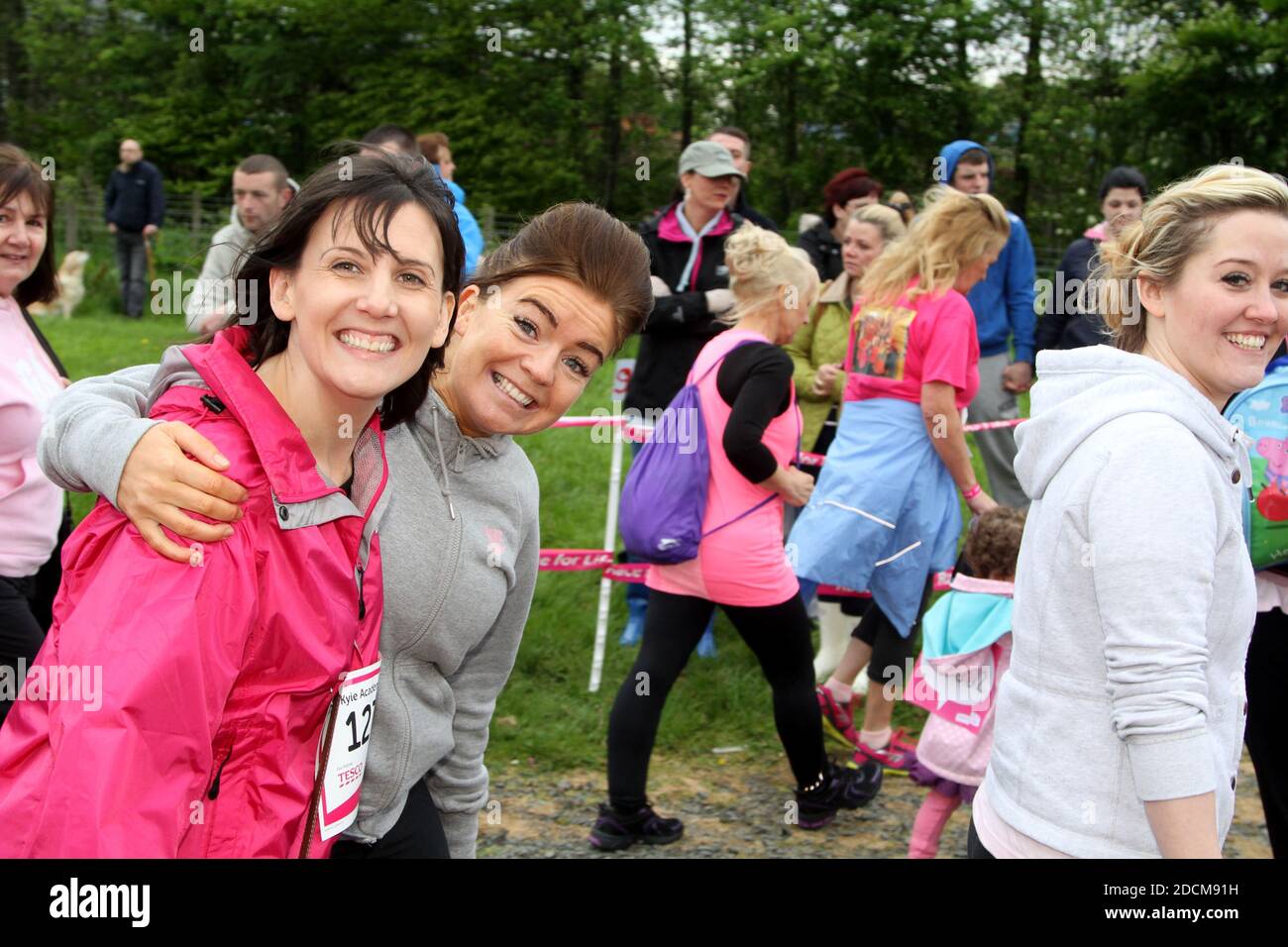 Eglington Park Irvine , Ayrshire, Scotland . Race for life crowds ...