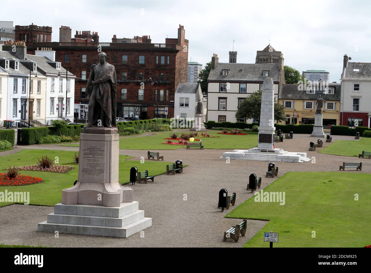 Ayr, Ayrshire, Scotland, Wellington Square from County Building. he ...