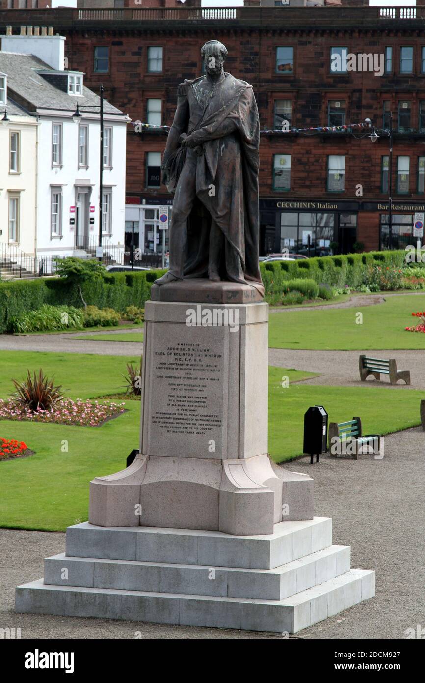 Ayr, Ayrshire, Scotland, Wellington Square from County Building. he ...