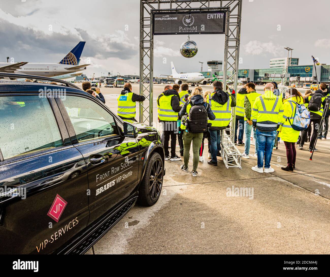 The Zero G plane at the entrance to the parking position - the ...