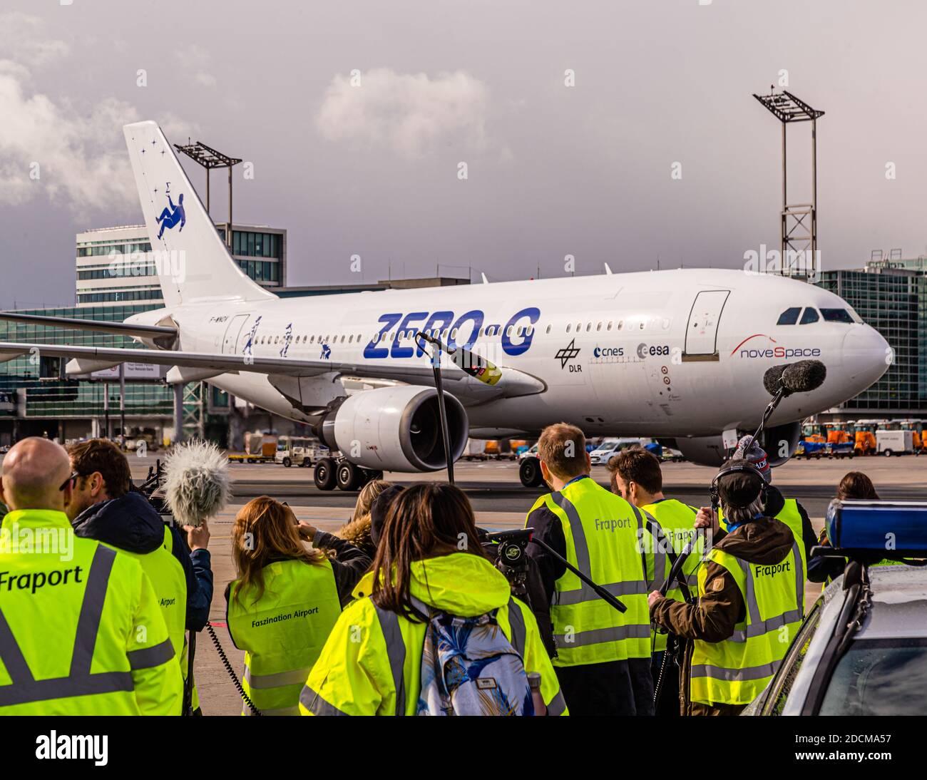 The Zero G plane at the entrance to the parking position - the ...