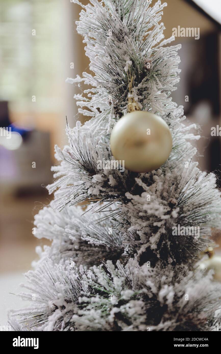 christmas table background, tree and star Stock Photo - Alamy