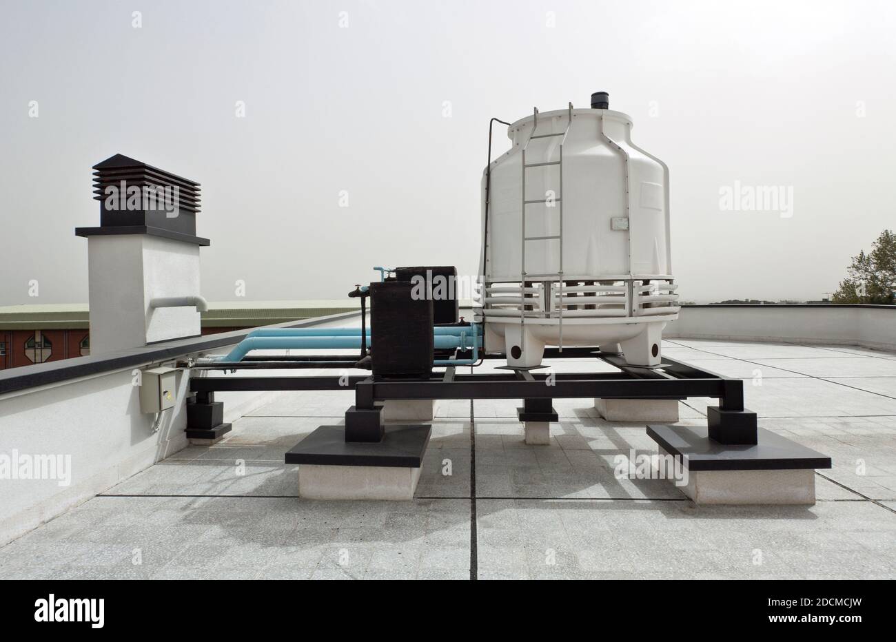Water supply system on the roofs of buildings Stock Photo - Alamy