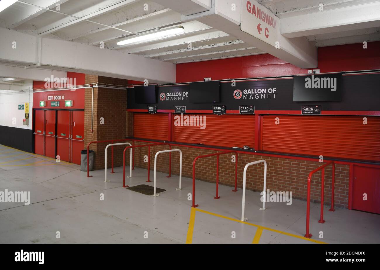 A general view of the empty concourse before the Premier League match ...