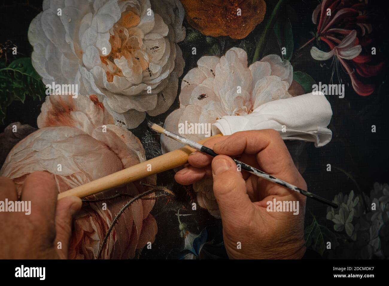 Restorer hands hi-res stock photography and images - Alamy