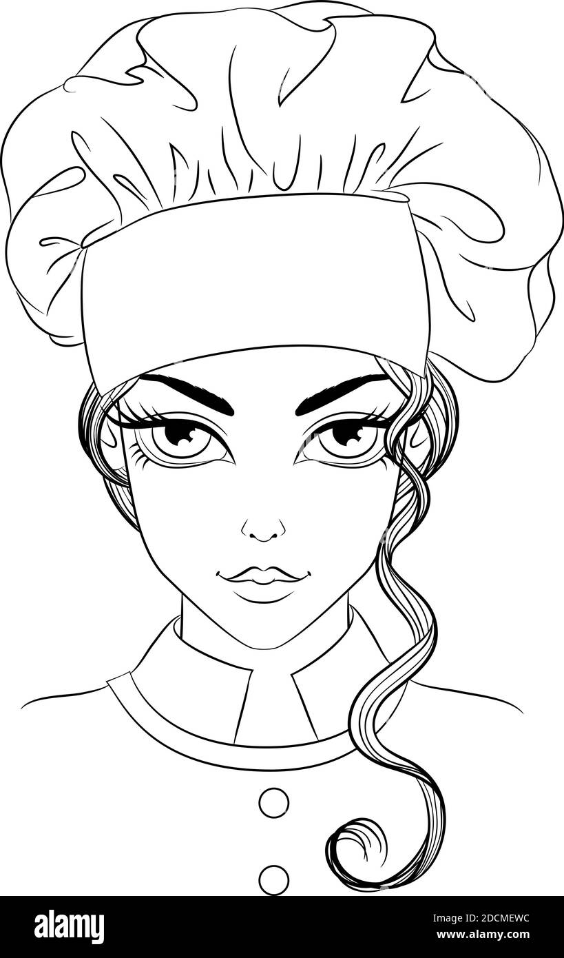 Coloring cook Stock Vector Images - Alamy