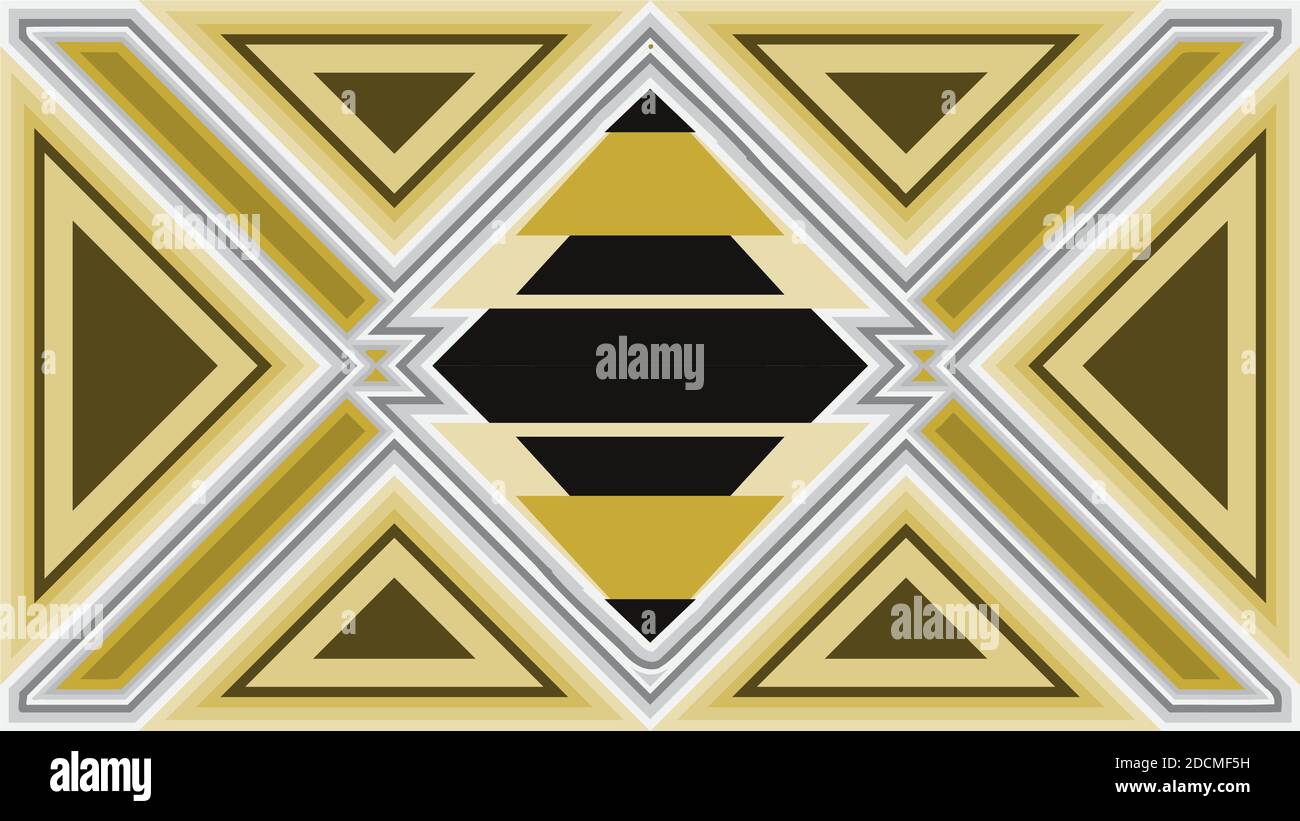 Image of a triangle shape, golden color, abstract vector design, having ...