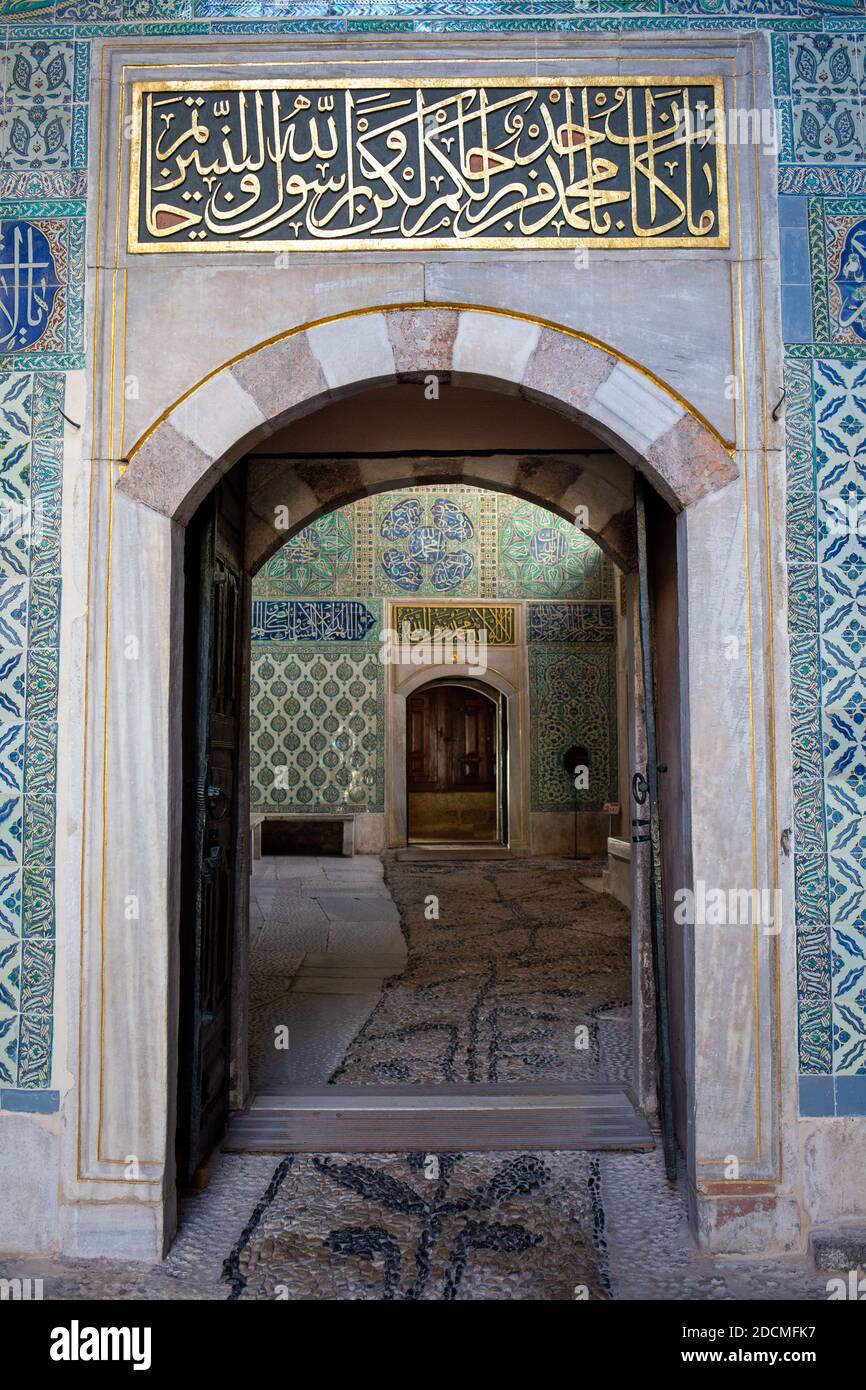 Interior view of the Imperial Harem section in the Topkapi Palace which ...