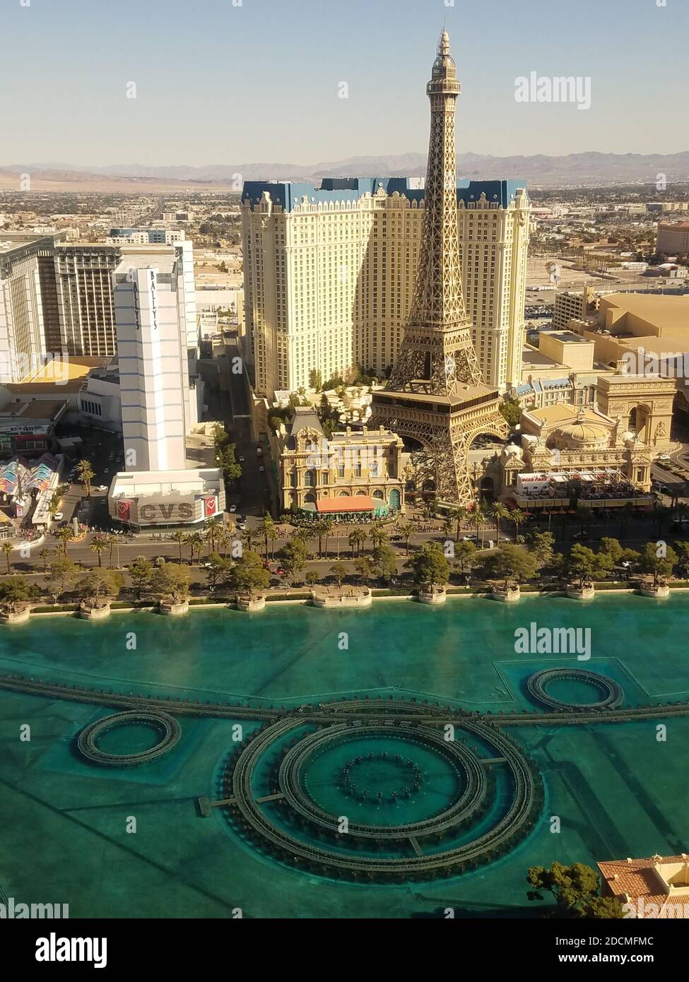 View from the top floor of Bellagio Hotel in Las Vegas, Nevada Stock ...