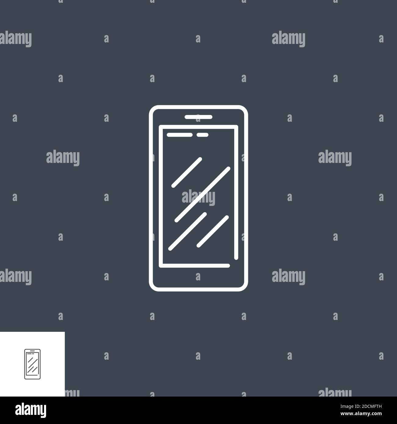 Smartphone Related Vector Line Icon Stock Vector Image & Art - Alamy