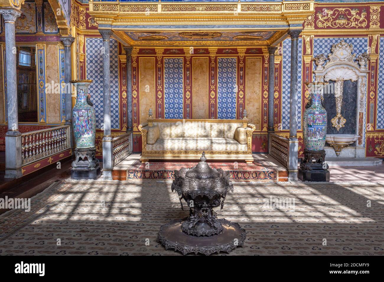 Interior view of the Imperial Harem section in the Topkapi Palace which ...