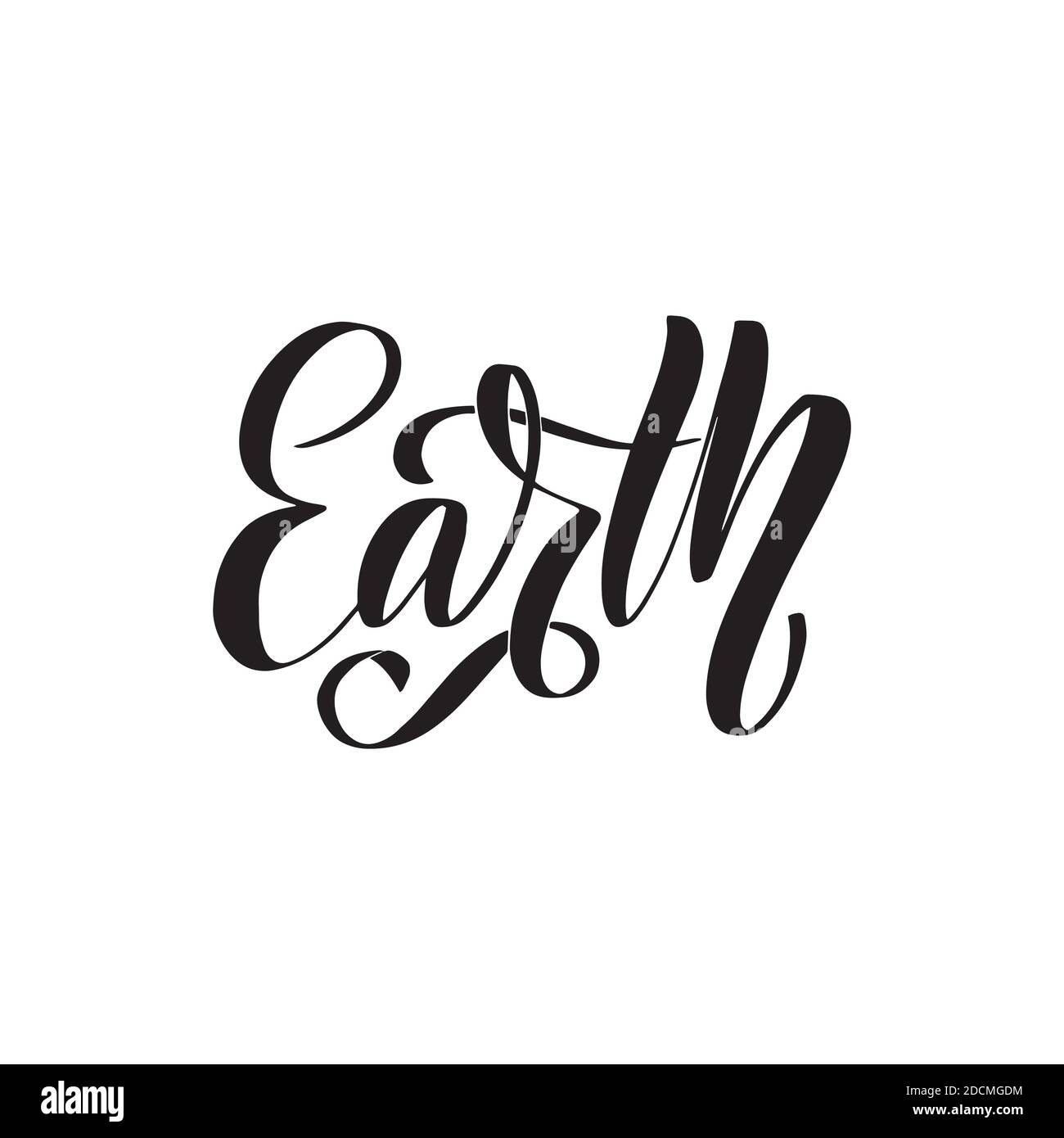 Earth handwritten lettering.Earth typography vector design template ...