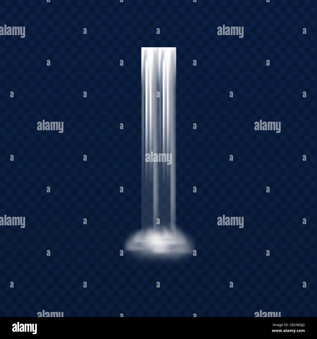 Falling isolated waterfall or fluid splash on transparent background ...