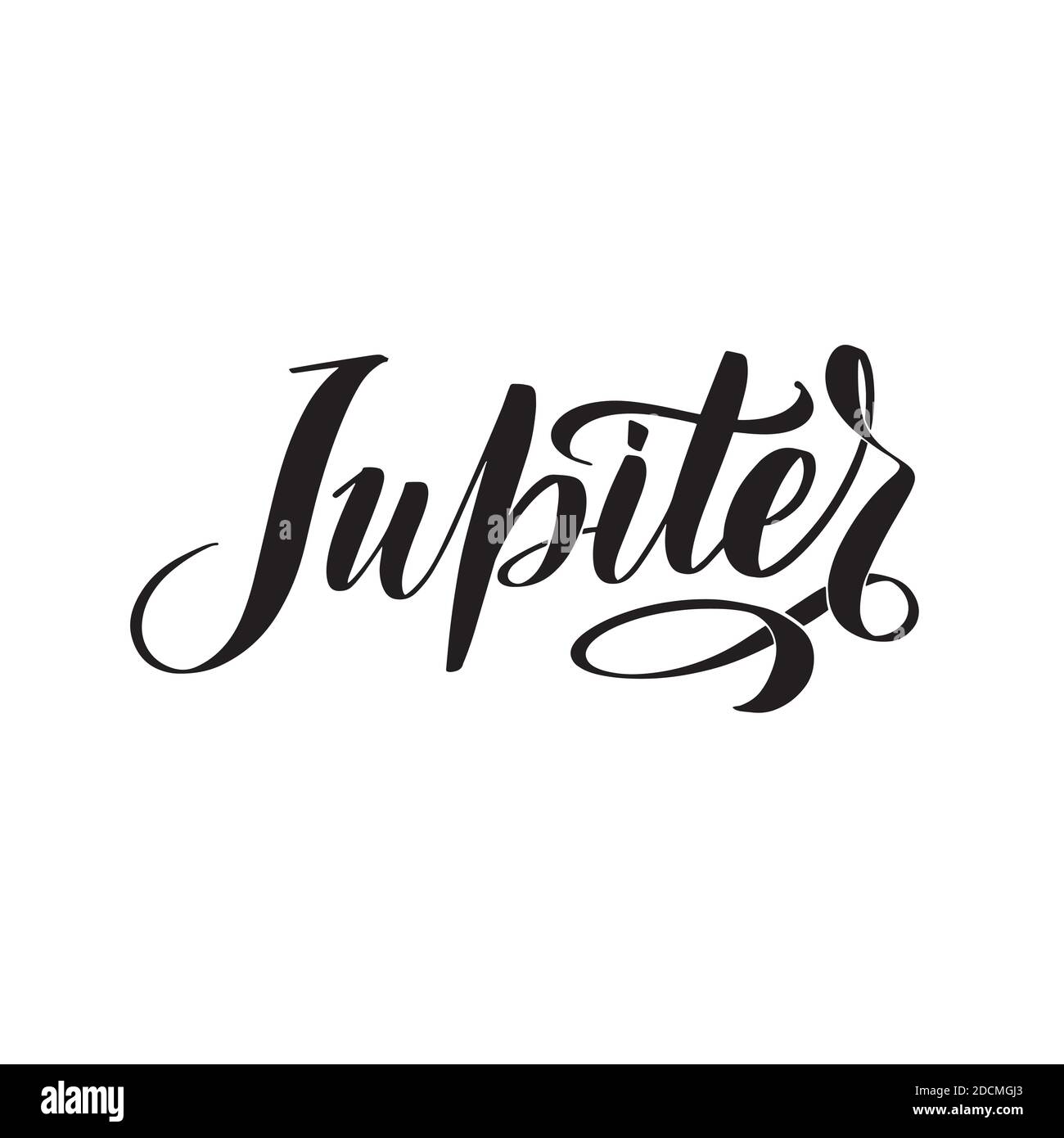 Logo with Jupiter Planet. Vector Illustration isolated on white ...