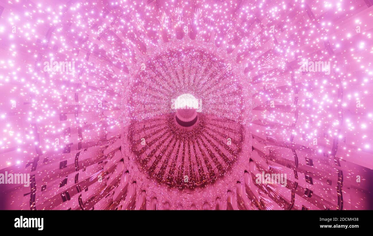 Blinking star lights tunnel 3d illustration background wallpaper Stock ...