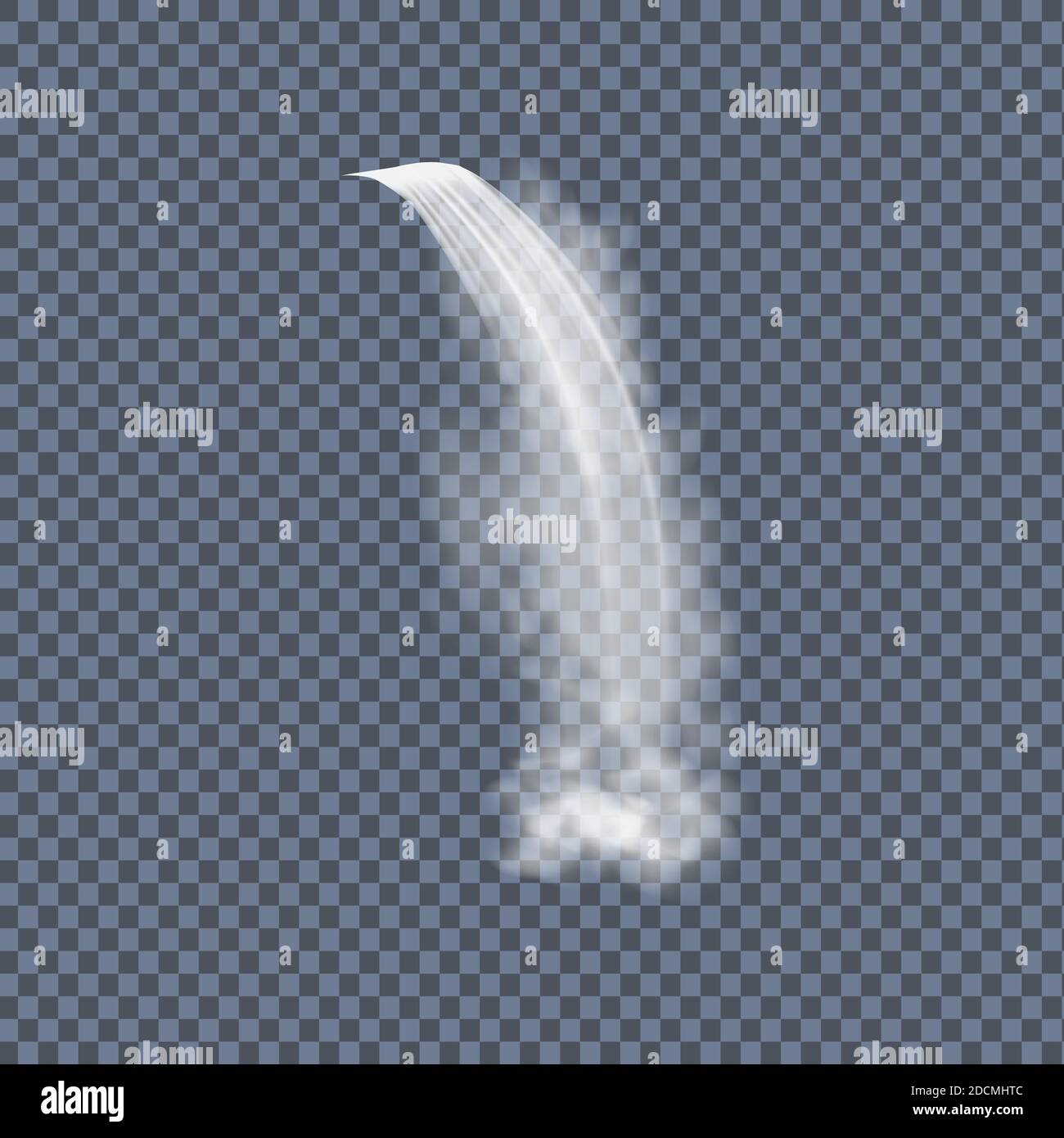 Falling isolated waterfall or fluid splash on transparent background ...