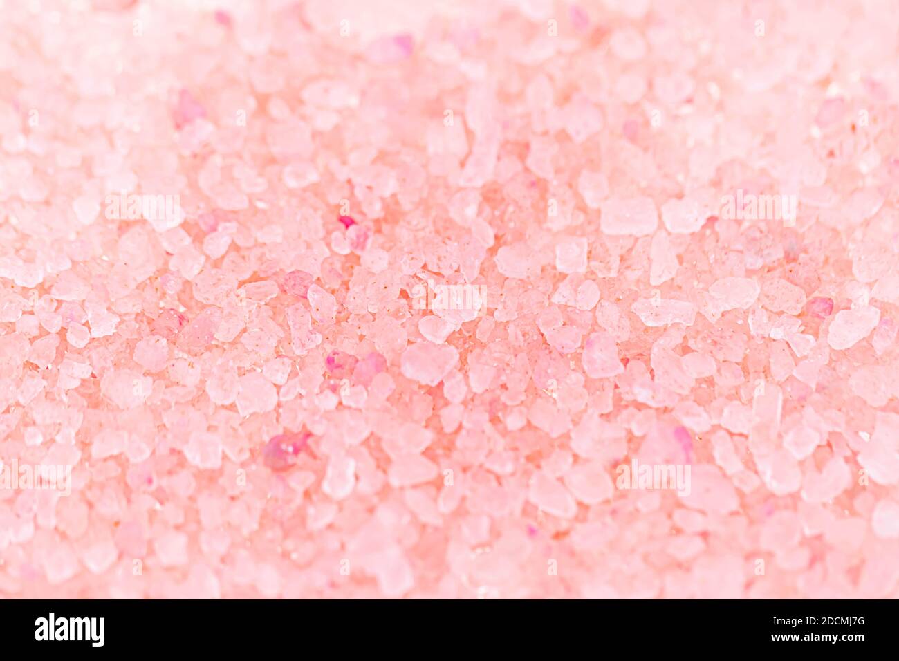 Macro photography of pink salt. Pink background Stock Photo - Alamy