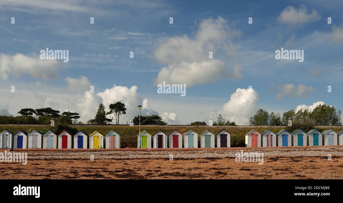 Beach huts at Goodrington on the south Devon coast Stock Photo - Alamy