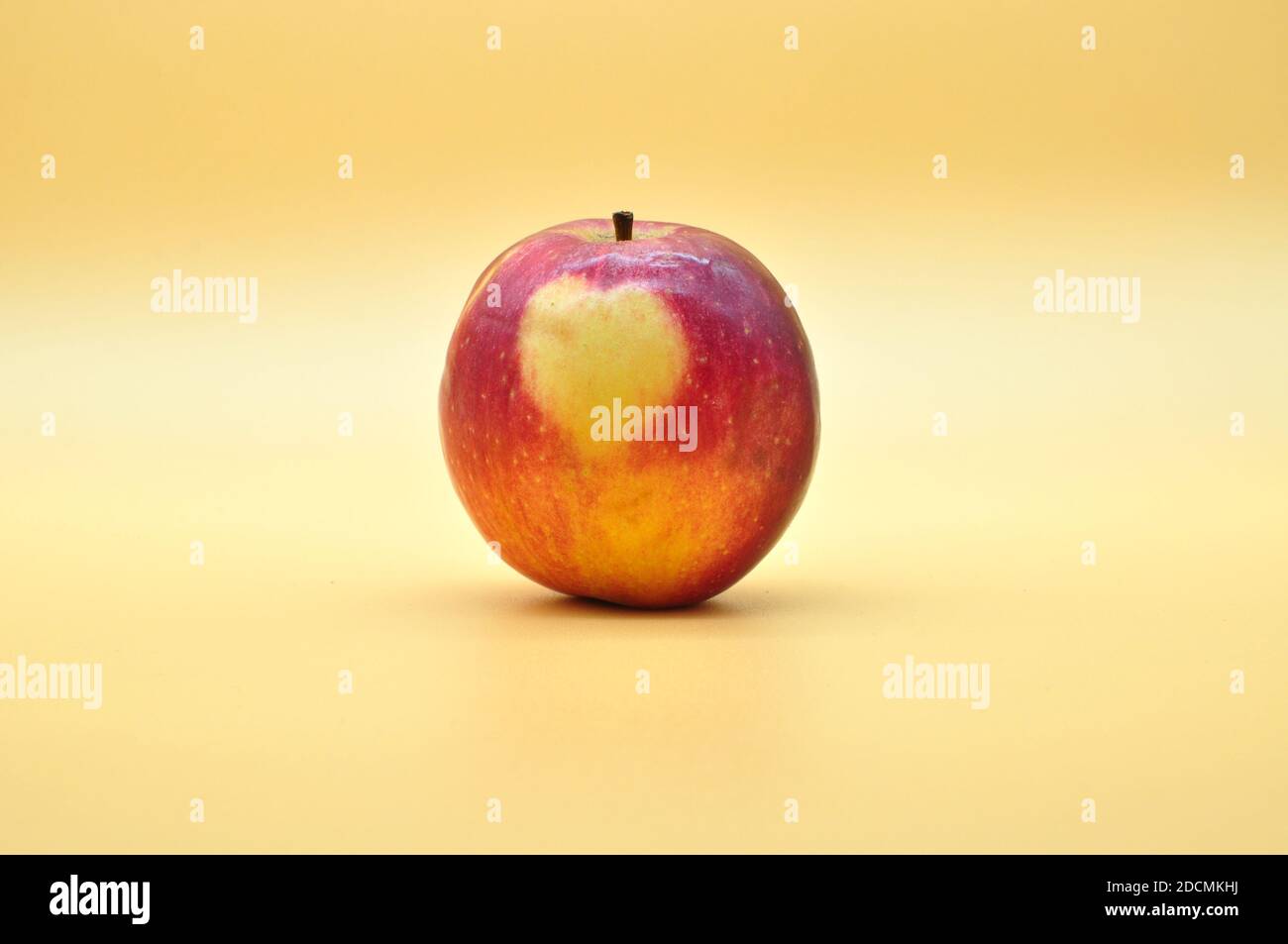 surprise apple with a natural heart appeared on the peel isolated on ...