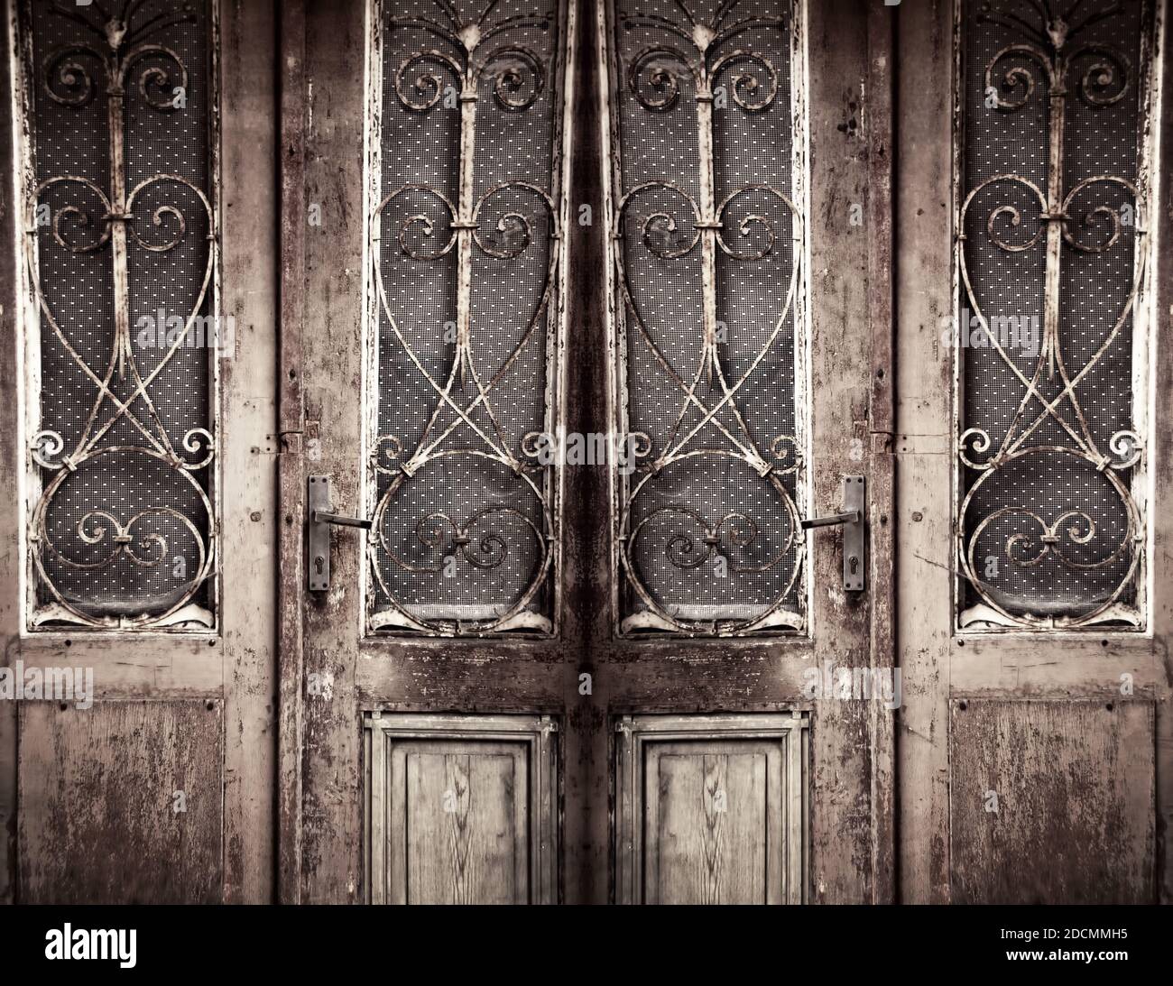 Antique Aged Grand Entrance Door Stock Photo - Alamy