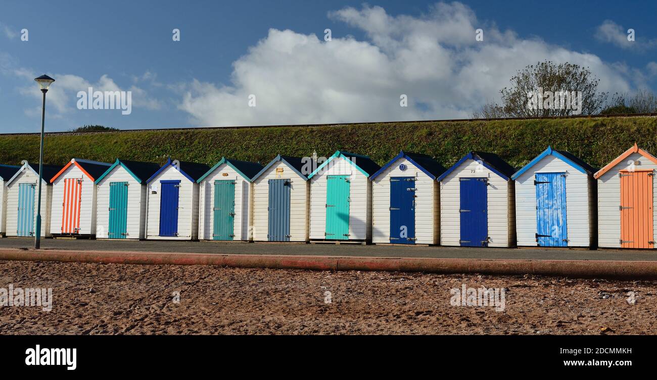 Beach huts at Goodrington on the south Devon coast Stock Photo - Alamy