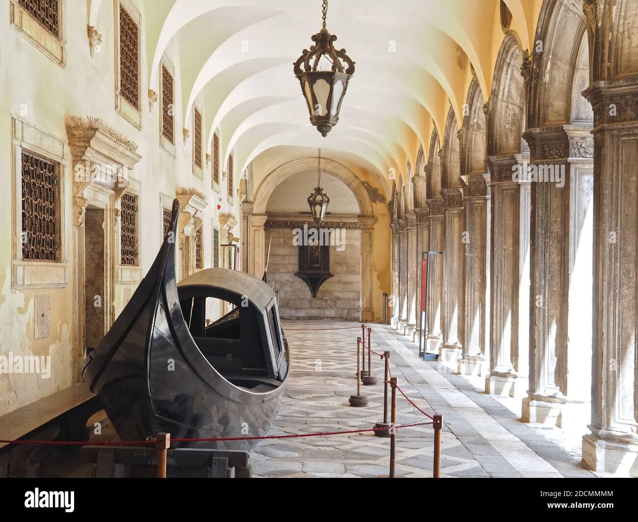 Inside the famous Doge`s palace in Venice-beautiful architecture in the ...
