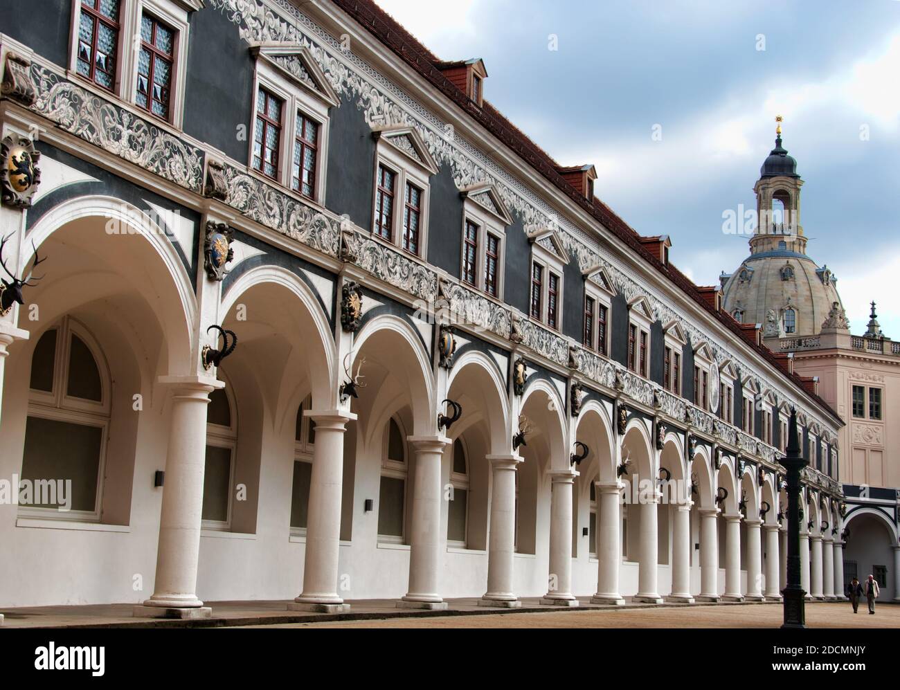 View Of Street In Dresden Stock Photo - Alamy