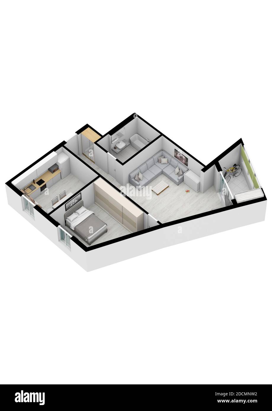 House Floor Plan elevation 3d. Floor plan. Color floor plan. Floor plan ...