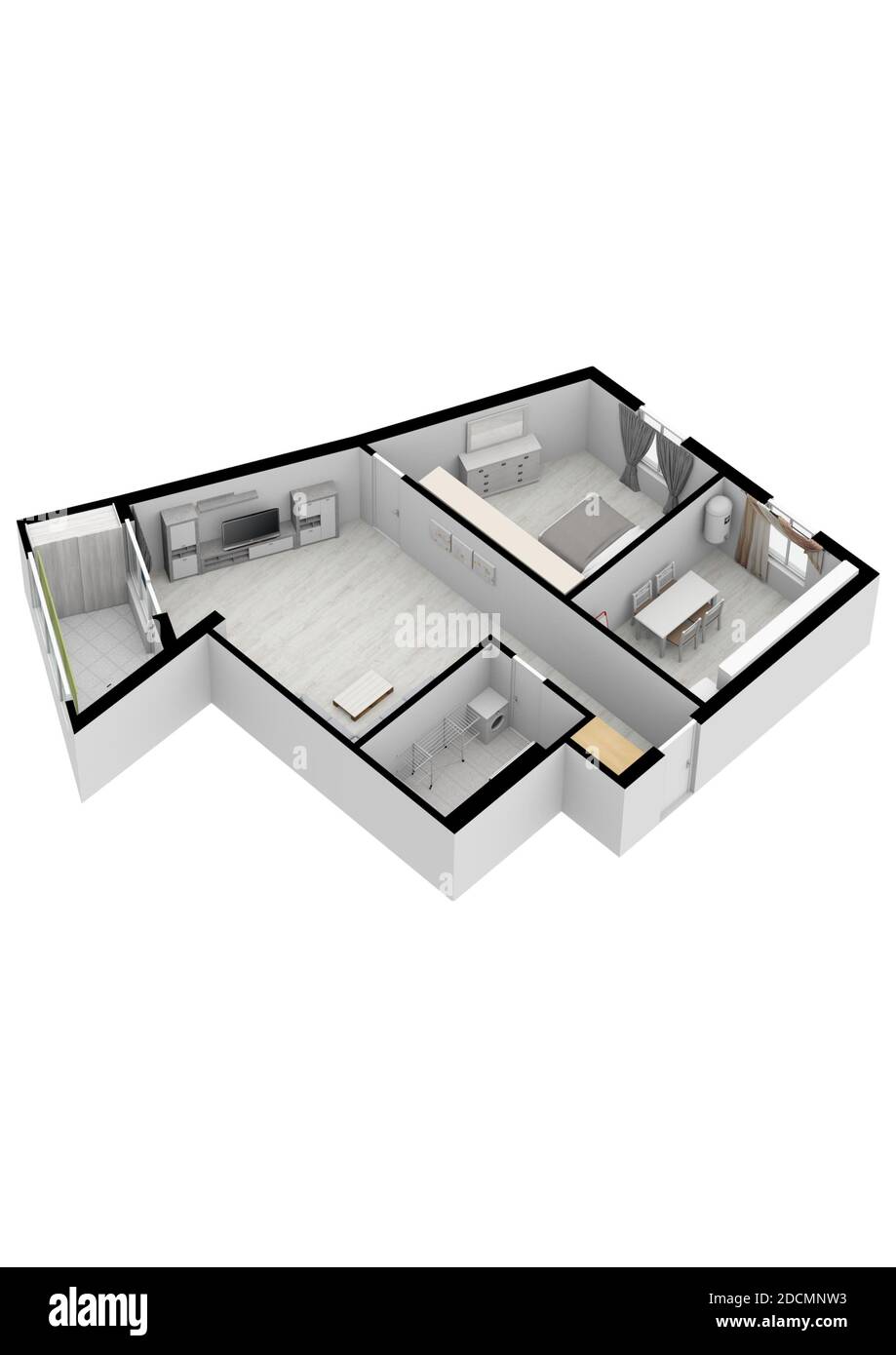 House Floor Plan elevation 3d. Floor plan. Color floor plan. Floor plan ...