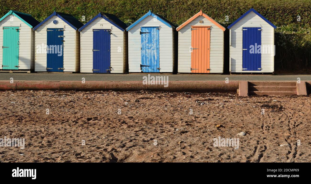 Beach huts at Goodrington on the south Devon coast Stock Photo - Alamy