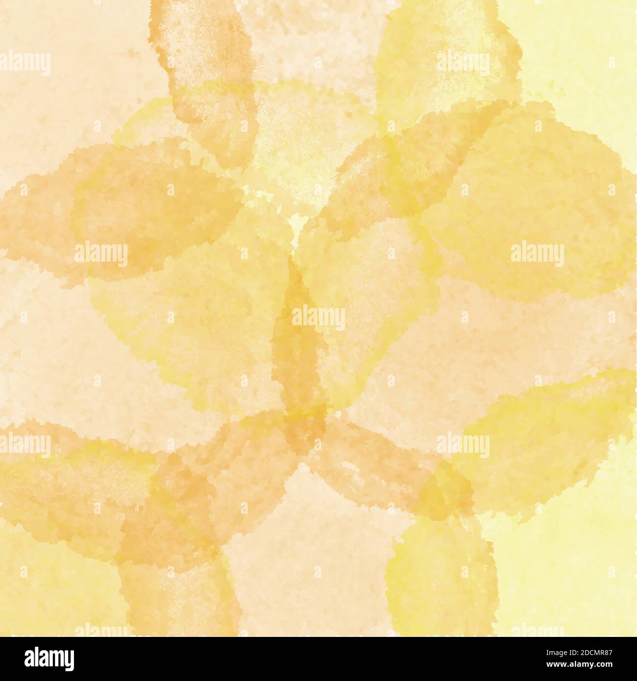 Handdrawn watercolor vector. Abstract hand painted watercolor yellow ...