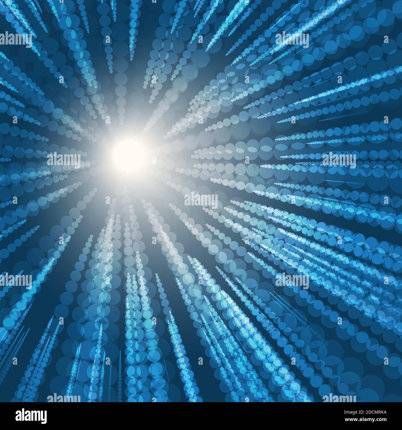 Blue cyber technology background. Glitter sparkles rays. Shiny dynamic ...