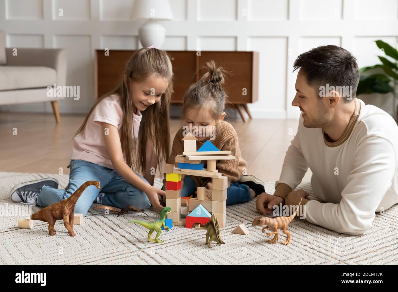 Block tower building children hi-res stock photography and images - Alamy