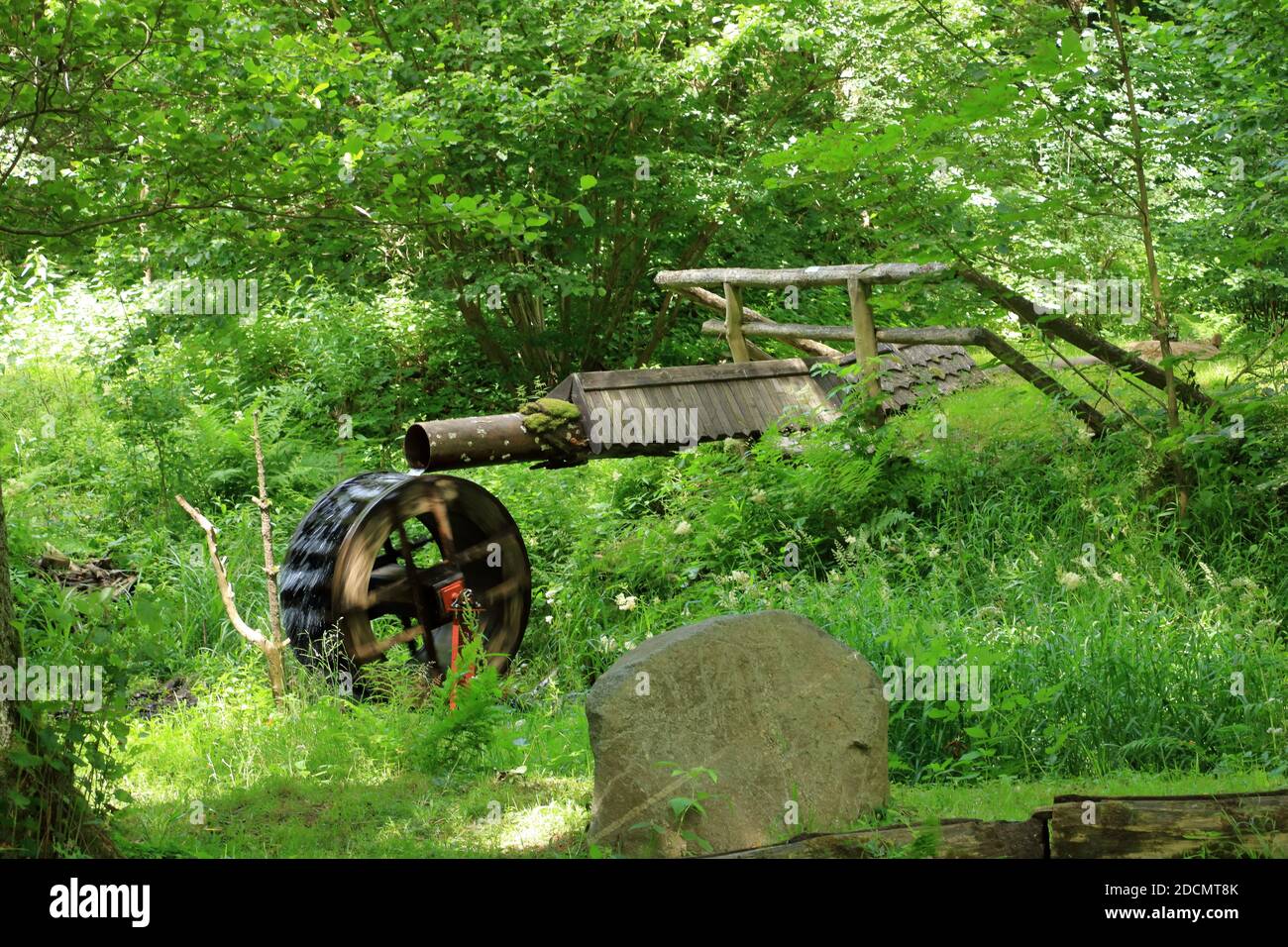 A view of a traditional wooden waterwheel Stock Photo - Alamy