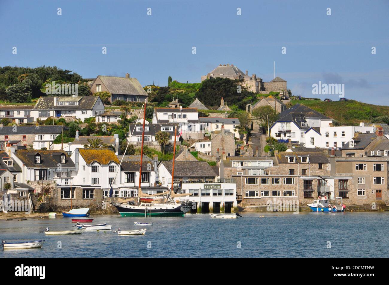 Hugh town on st marys in the isles of scilly hi-res stock photography ...