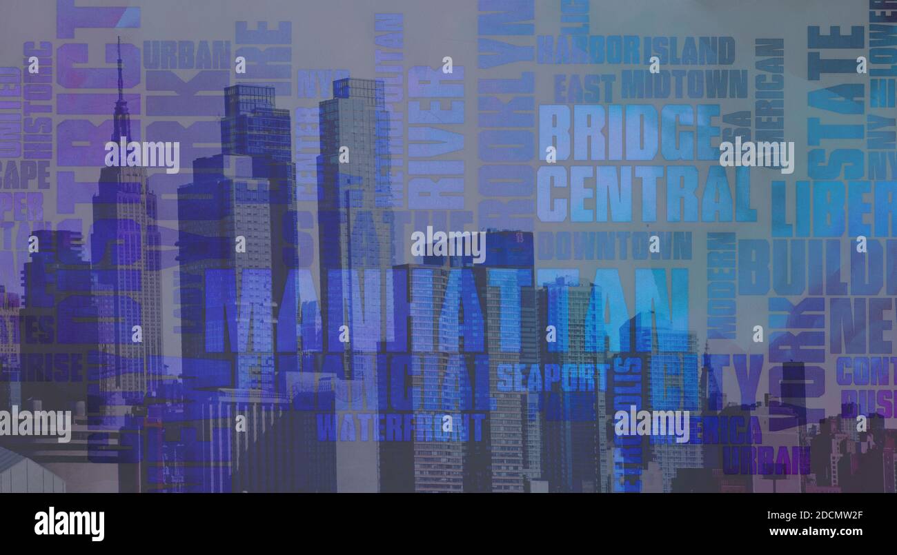 New York City Colorful Abstract Painting. 3D rendering Stock Photo - Alamy