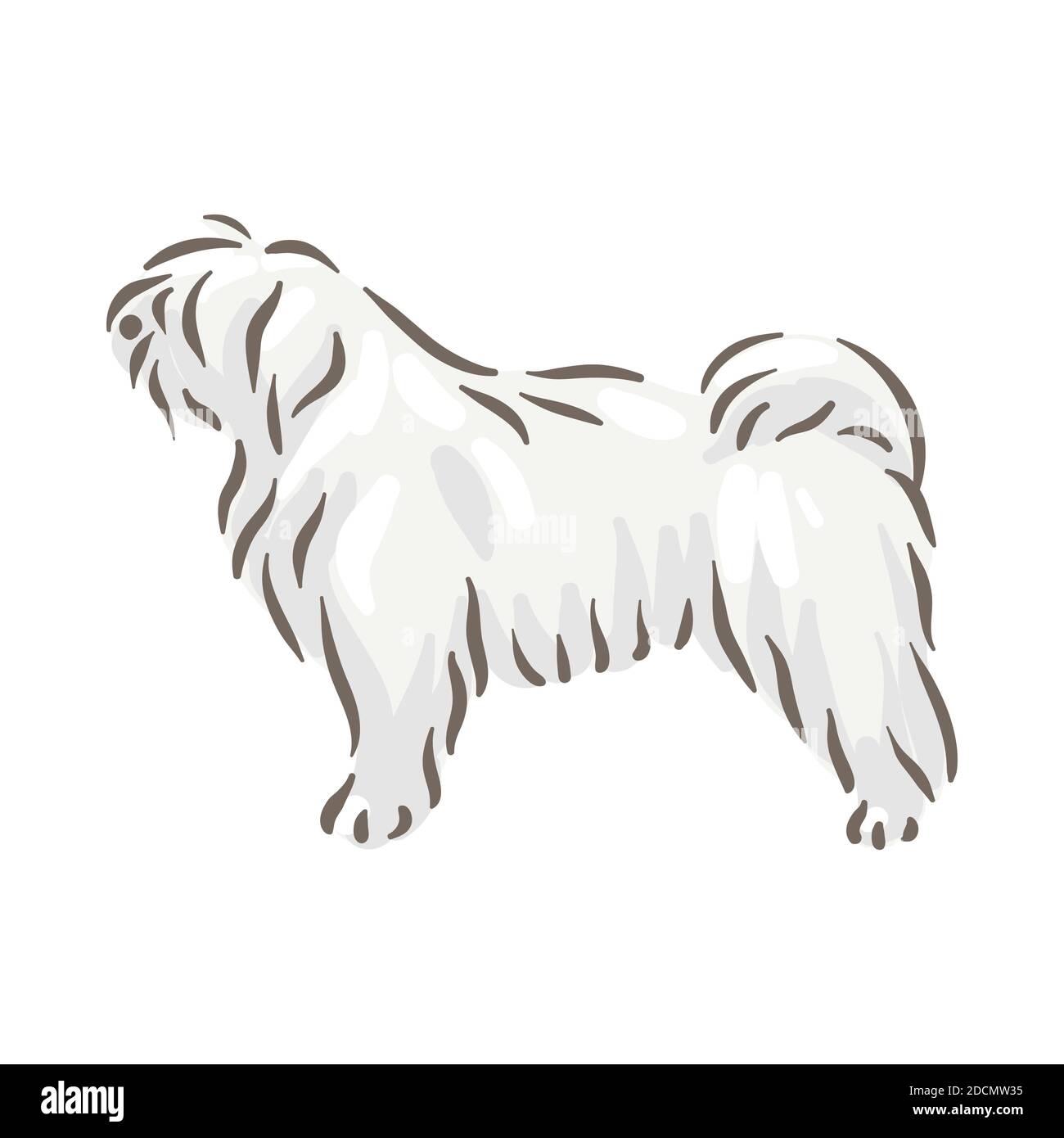 Puli breed Stock Vector Images - Alamy