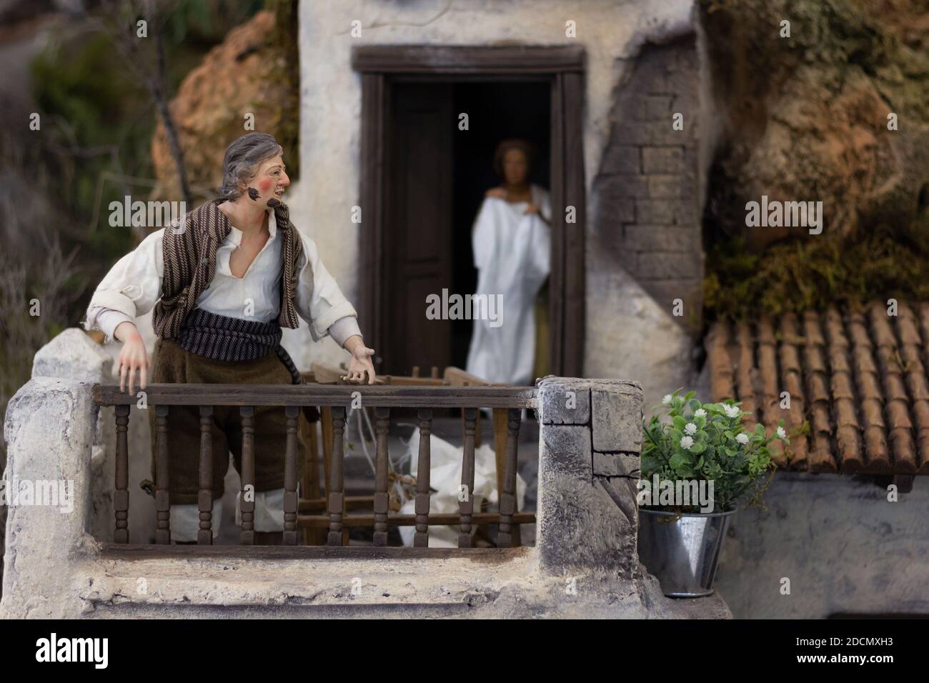 Nativity scene representation of traditional people from Gran Canaria ...