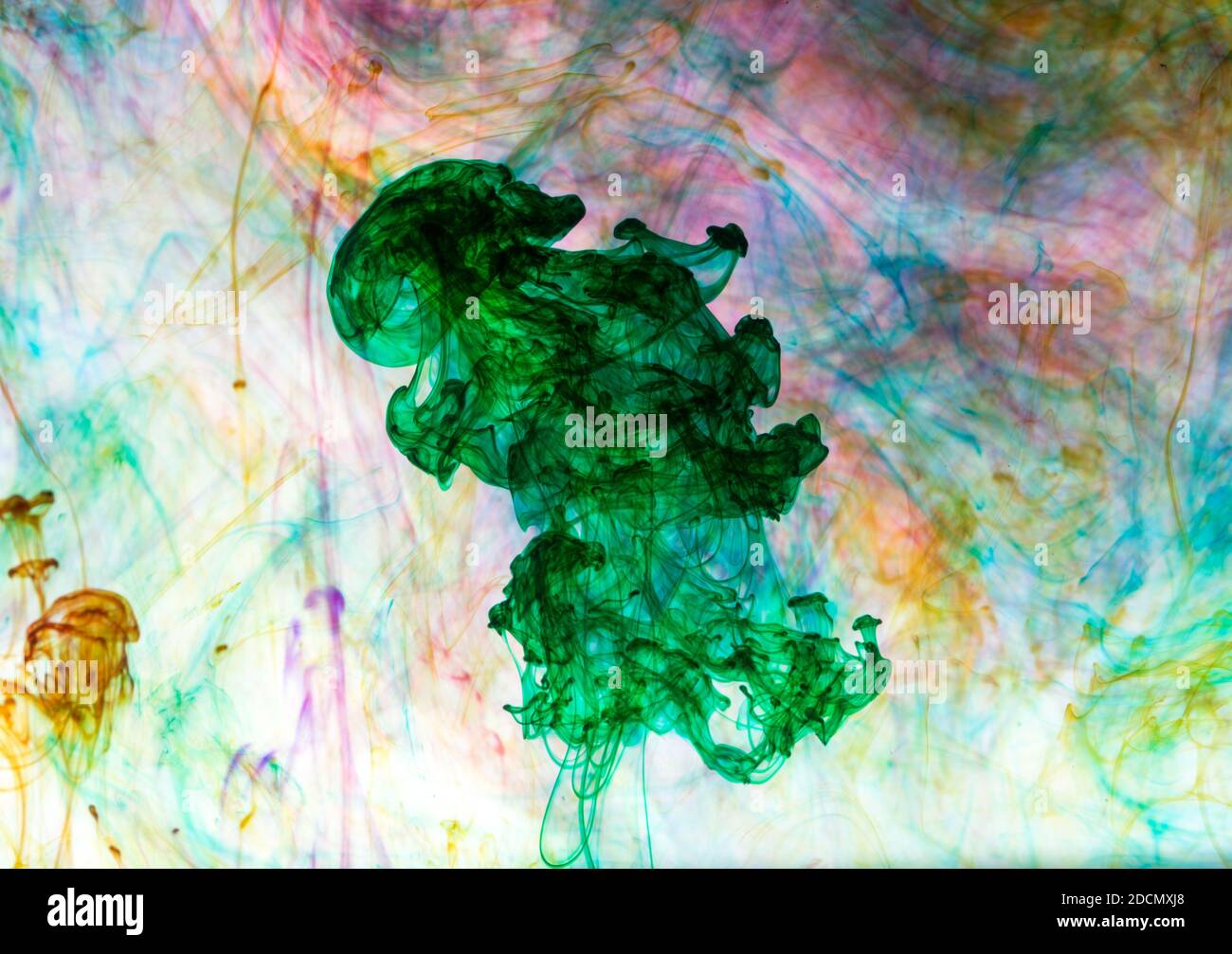 Acrylic colors and ink in water. Abstract background Stock Photo - Alamy