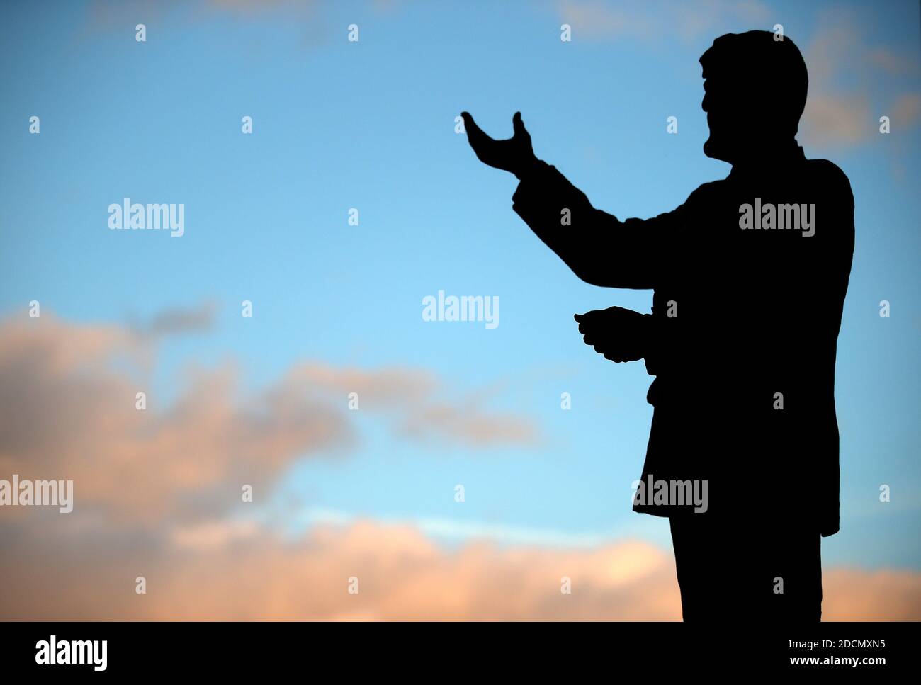 The statue of former Coventry City manager Jimmy Hill outside the Ricoh ...