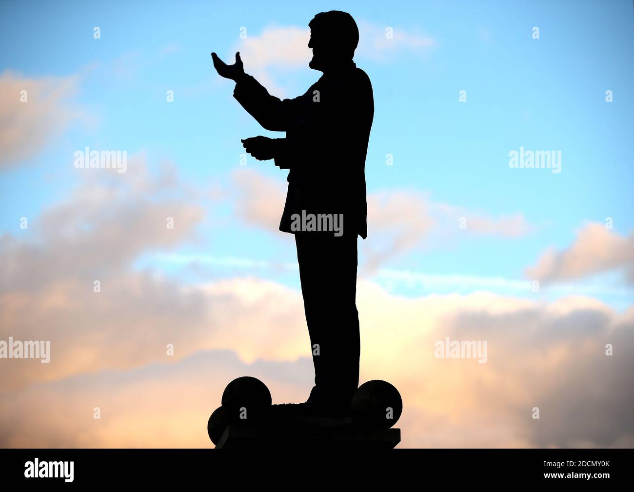 The statue of former Coventry City manager Jimmy Hill outside the Ricoh ...