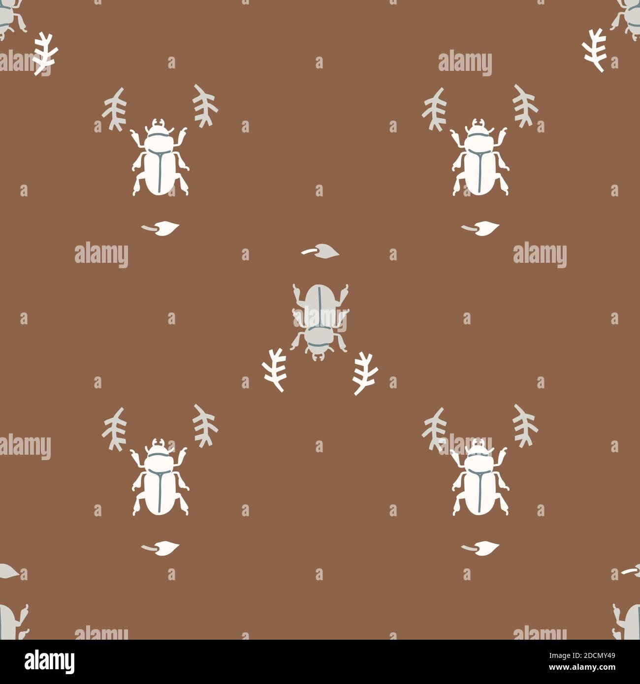 Seamless background bug insect gender neutral pattern. Whimsical ...