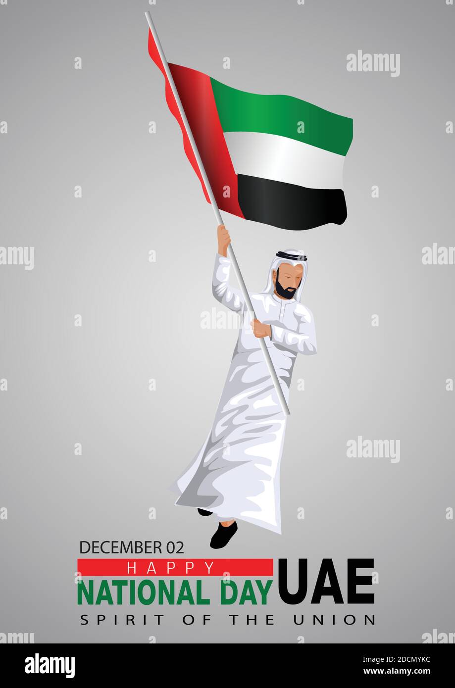 Happy national day UAE Vector Template Design Illustration. Arab man ...