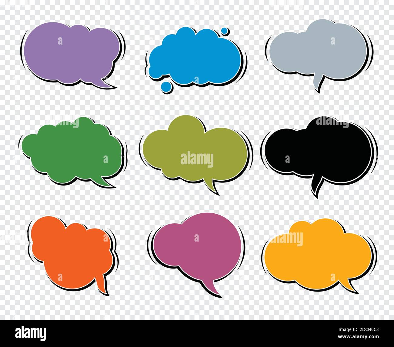 Comic burst text balloons Stock Vector Images - Alamy