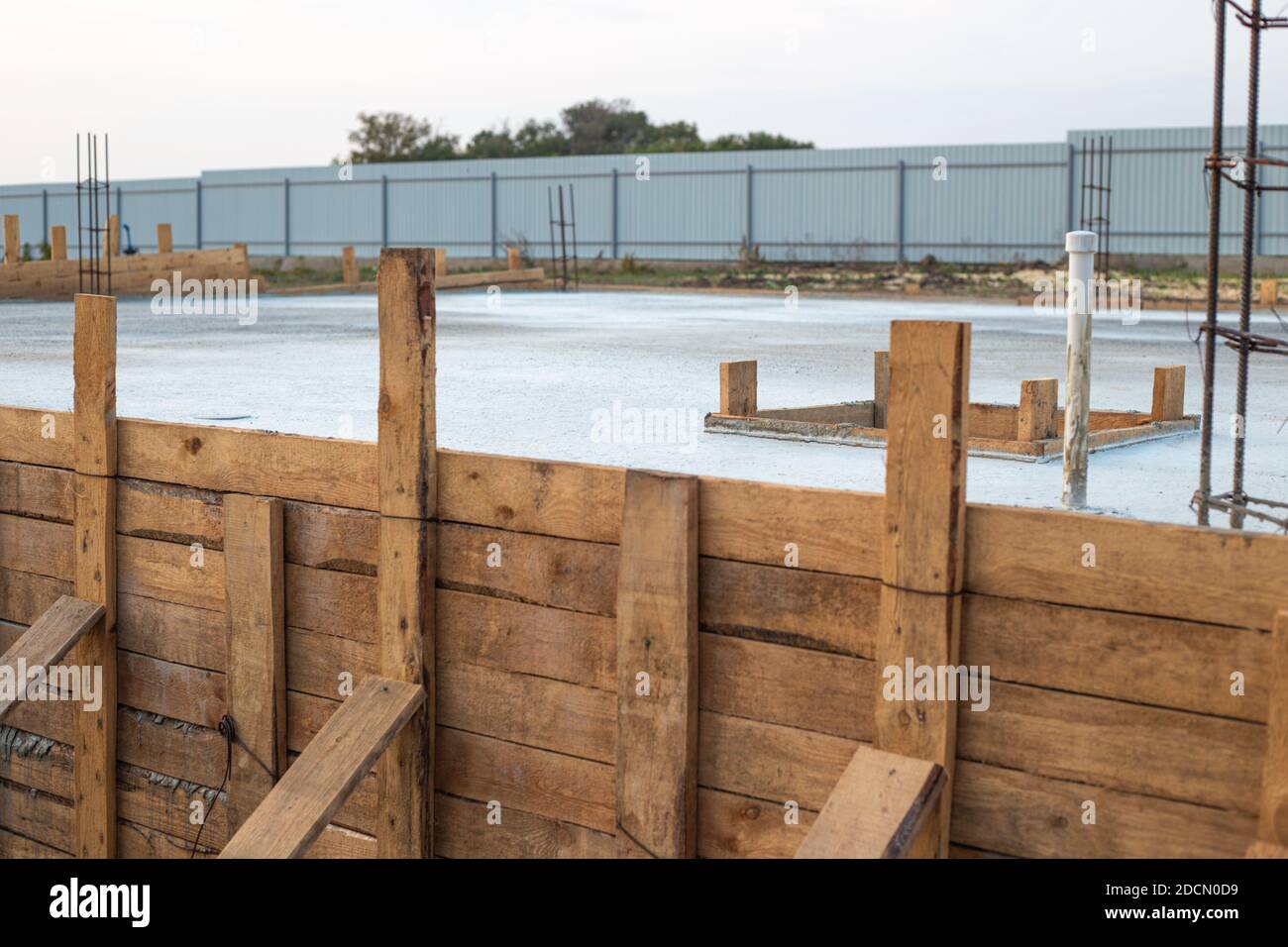 Construction site preparation house foundation hi-res stock photography ...