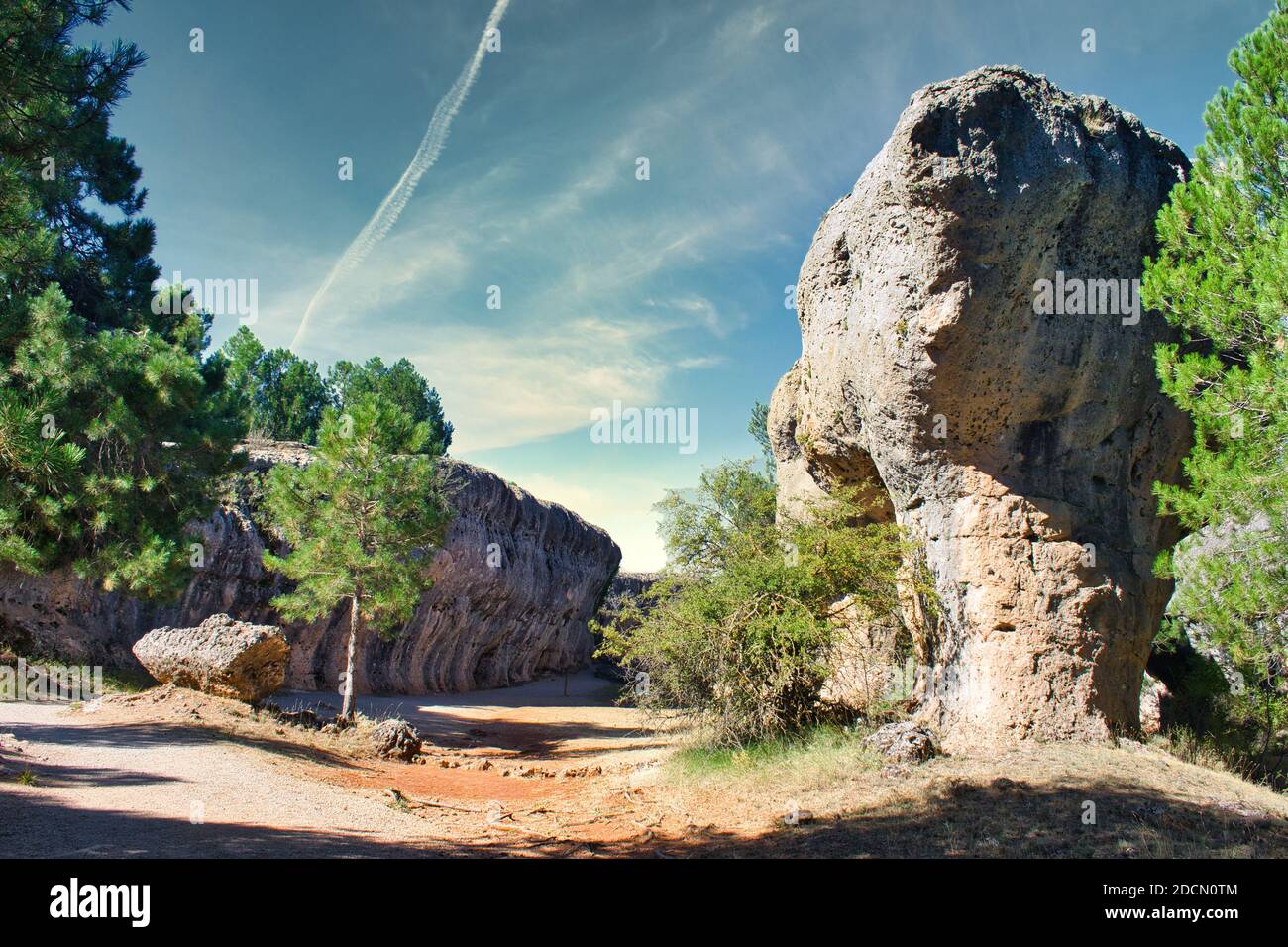 Natural site in the Enchanted City of Cuenca, with its typical rock ...